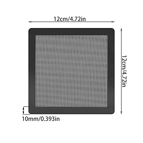 HFEIX 120MM PC Fan Dust Filter Computer Case Fan Magnetic Frame Dust Filter Fine PVC Mesh Length 4.72 x 4.72 inches Black-4Pack