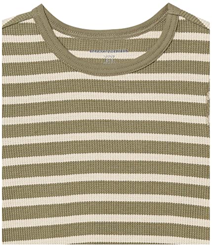 Amazon Essentials Toddler Boys' Thermal Long Underwear Set, Olive Stripe, 3T