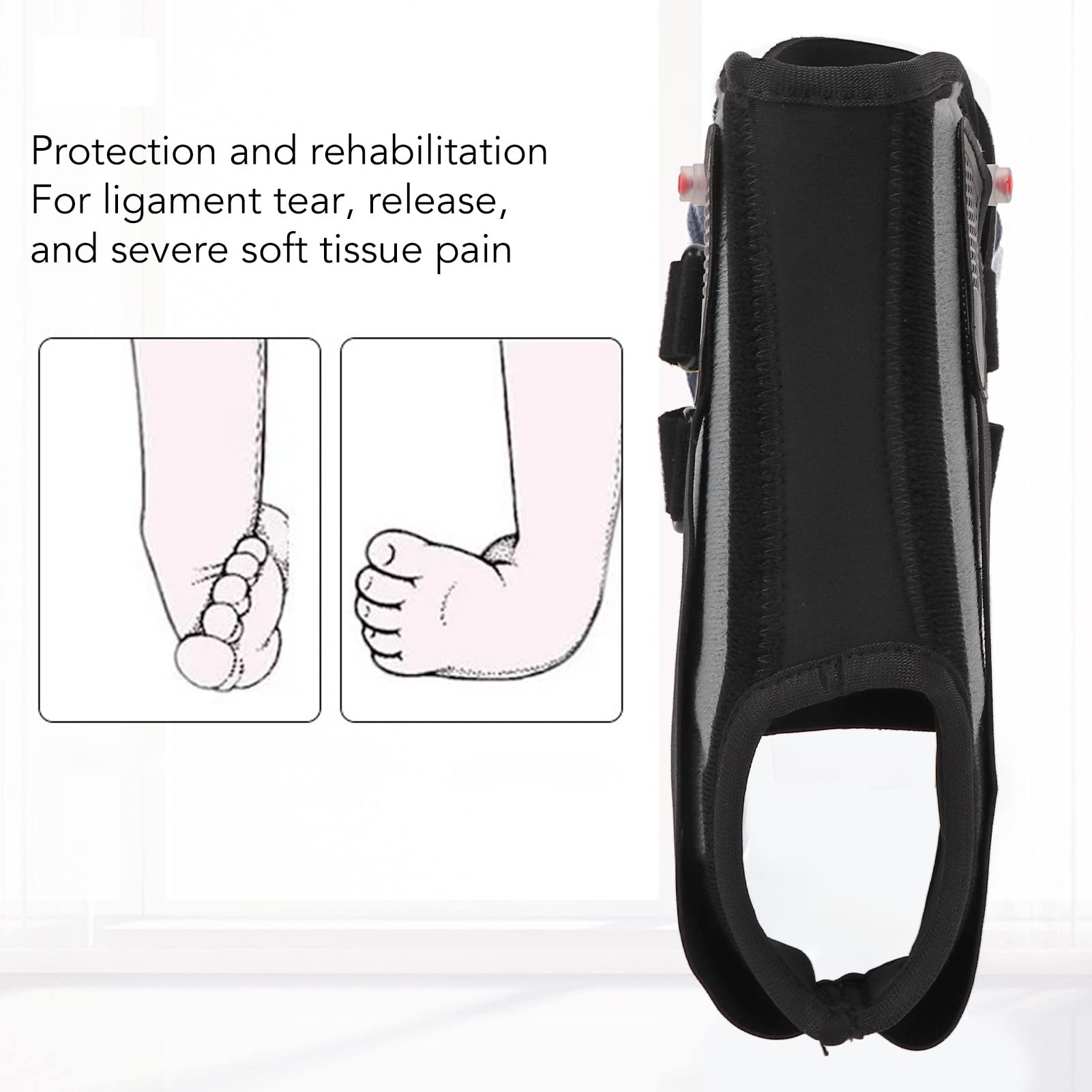 Ankle Stabilizer Brace, Correct Valgus Adjust Tightness Soft Fabric Sports Protection Gasbag Foot Brace for Foot Damage (M)