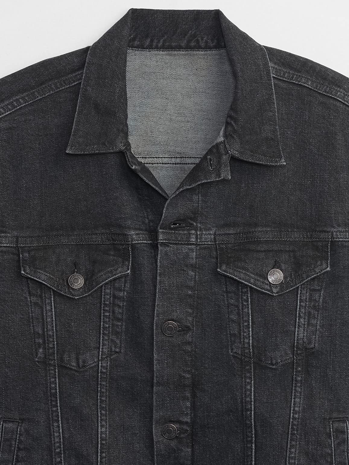 GAP mens Icon Denim Jacket, Black Wash, Medium US