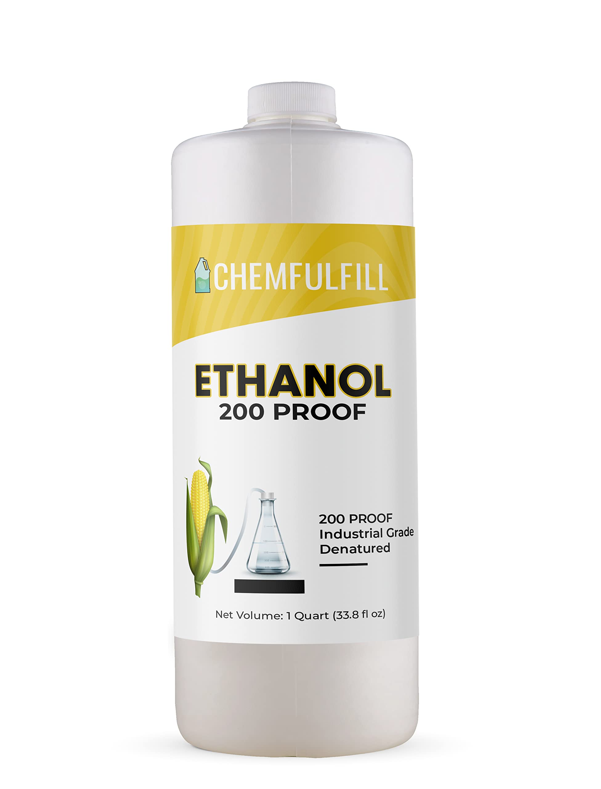 Chemfulfill 200 Proof Ethanol – Ethanol (100% EtOH Denatured) (5-Gallon (640 fl oz))