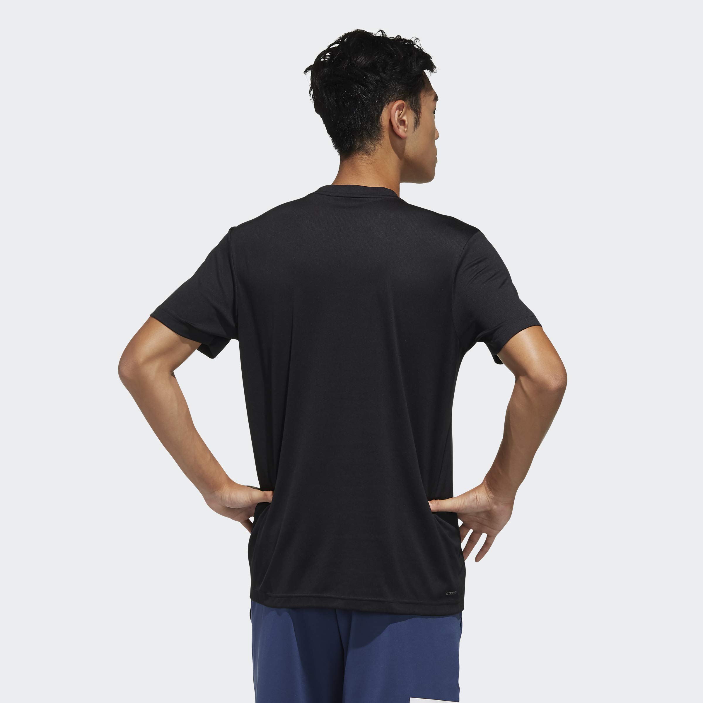adidas Men's Designed 2 Move Plain Tee Black/White Medium