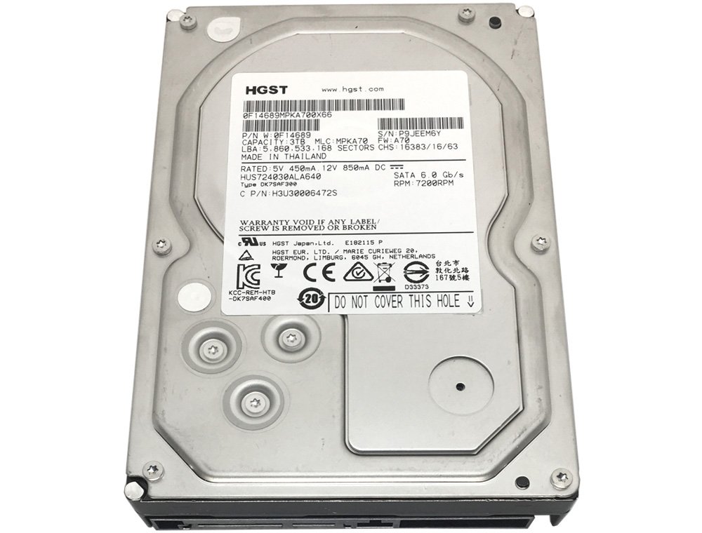 HGST Ultrastar 7K4000 3TB 7200RPM 64MB Cache SATA 6.0Gb/s 3.5" Internal Hard Drive (Enterprise Grade) HUS724030ALA640 (0F19455) - 5 Year Warranty