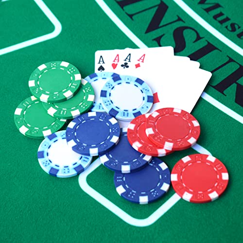 Hathaway No Limit 3-in-1 Portable Casino Tabletop, Black/Green