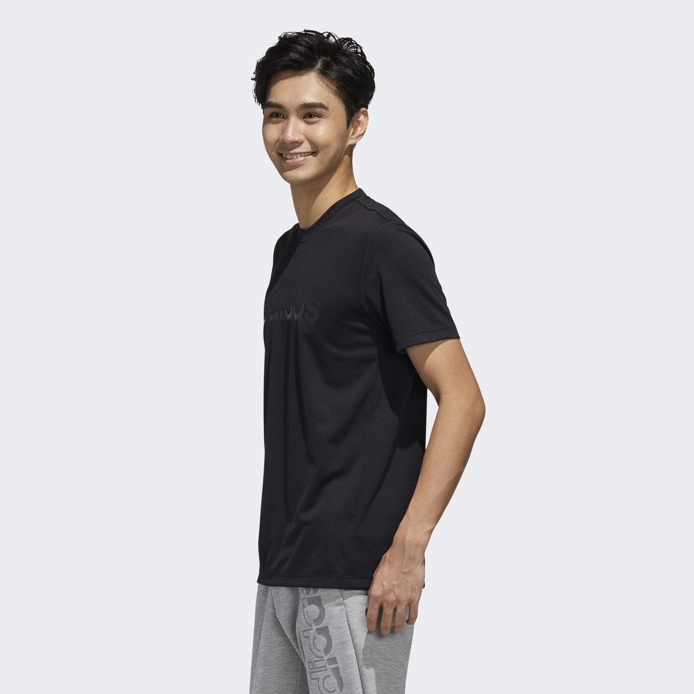 adidas Men's Designed 2 Move Branded Tee Black/Black Small