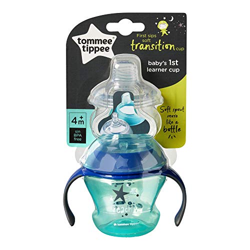 Tommee Tippee First Sips Soft Transition Cup, 4+ months – (Pack of 1) (Colors May Vary)
