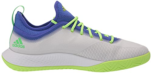 adidas Men's Defiant Generation Racquetball Shoe, White/Screaming Green/Signal Green, 13