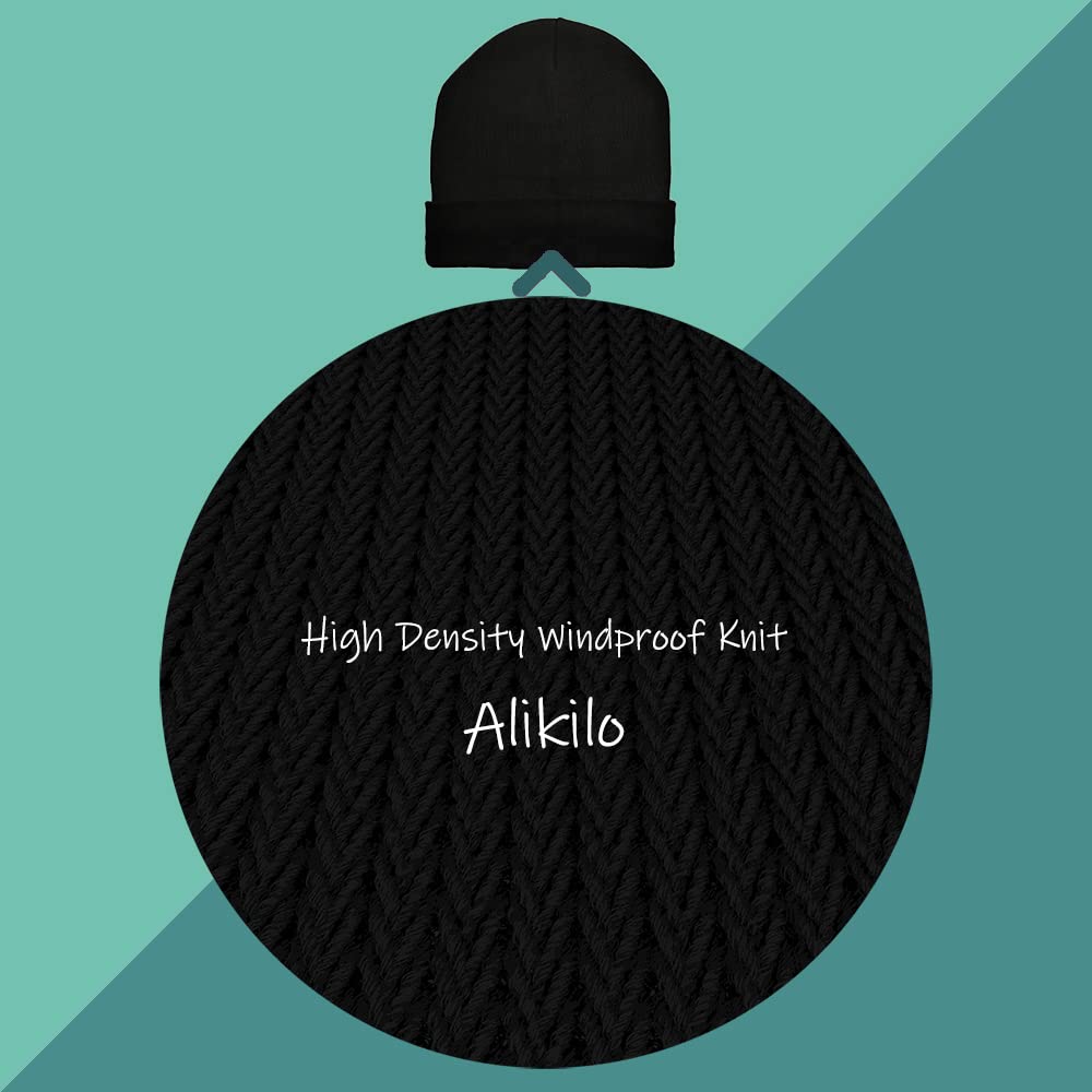 Alikilo Black Beanie Hat for Men and Women | Winter Cold Weather Fleece Lined Beanie Hat