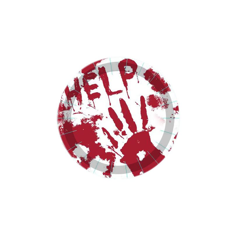 Bloody Good Time Party Tableware Set Halloween Zombie Skull Bloody Party Table Decorations Halloween Party Supplies Table Decorations Paper Plates Napkins Forks for 24 Guests(96 Pcs )