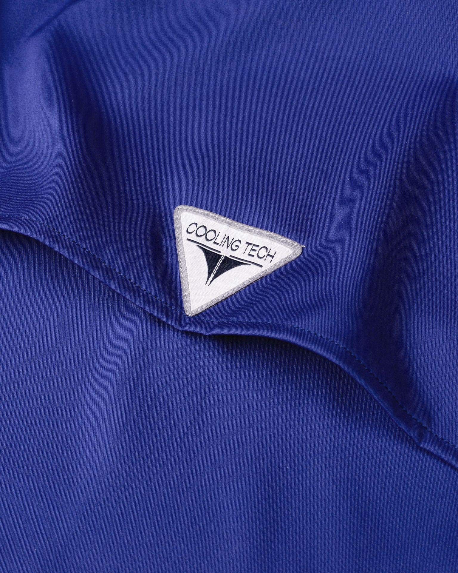 Alimens & Gentle Men's UPF 40+ UV Protection Shirts, Breathable Quick Dry Short Sleeve Fishing Shirt, Blue, Medium