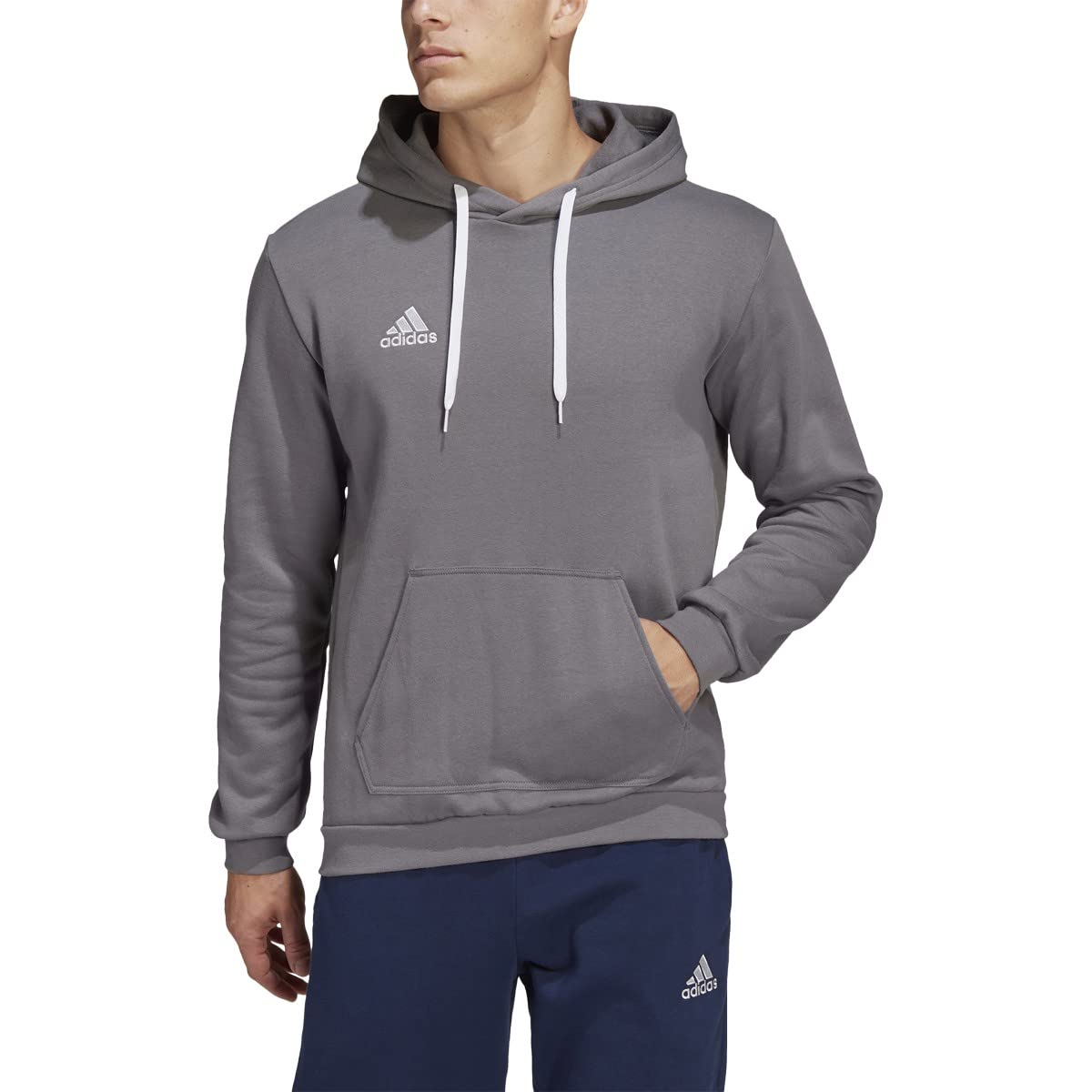 adidas Men's Entrada 22 Sweat Hoodie, Team Grey, XX-Large
