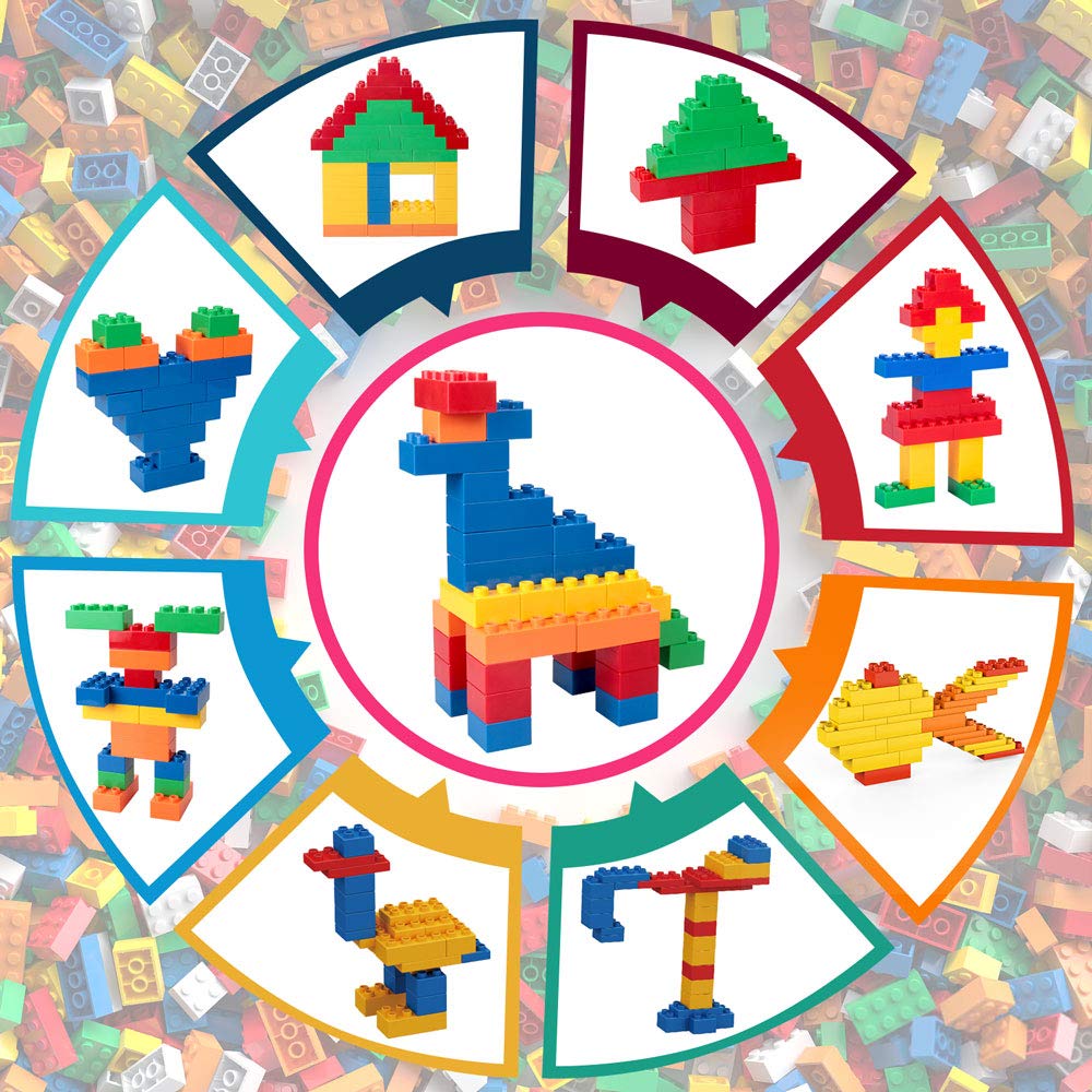 GARUNK 150 Piece Classic Big Building Bricks | Large Toy Blocks | Compatible with Most Major Brands, STEM Educational Toy Large Building Bricks Set for All Ages, Birthday Gift for Boys & Girls