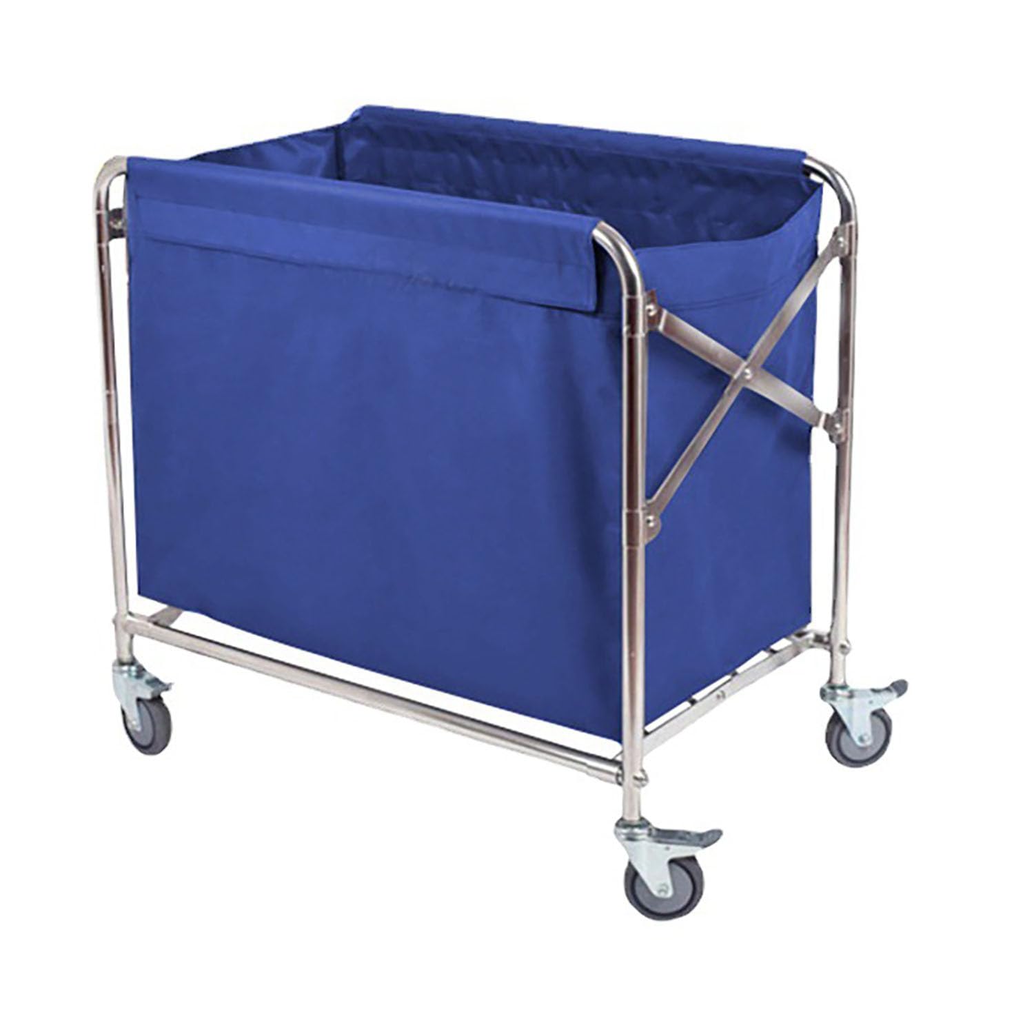 Collapsible Laundry Cart with Wheels Commercial 12 Bushel Folding Laundry Basket, Heavy Duty Rolling Laundry Hamper with Removable Waterproof Oxford Bag and Reinforced Steel Frame, 330 lbs Load 