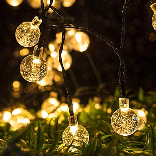 ZBM--ZBM Globe String Lights, Crystal Balls Waterproof Fairy Lights, Outdoor Starry Lights Solar Powered String Lights, Decorative Lighting for Home, Garden, Party, Festival Luces de hadas
