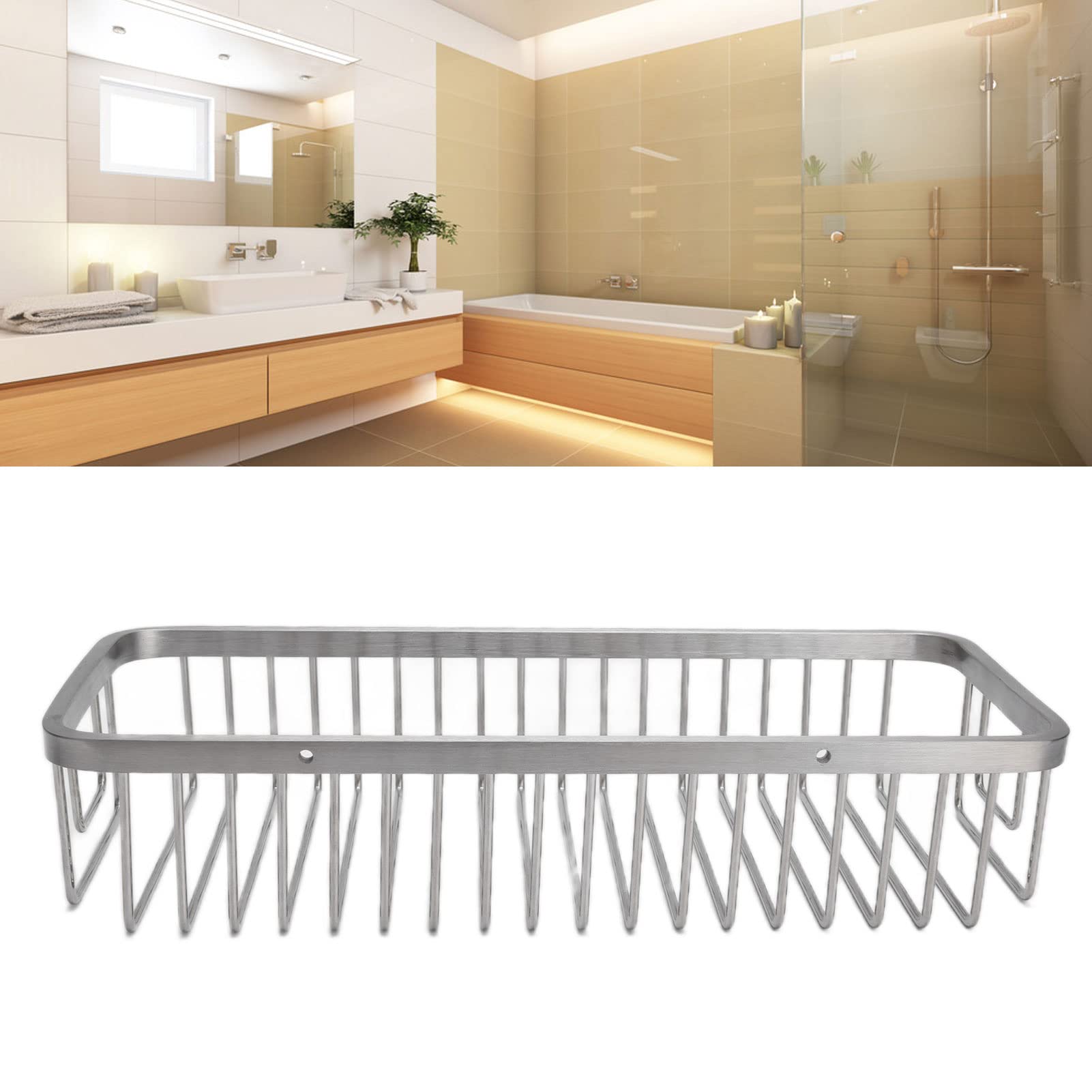 Shower Basket, Easy to Use Wall Mounted Shelf Sturdy Save Space for Bathroom for Dining Room for Balcony