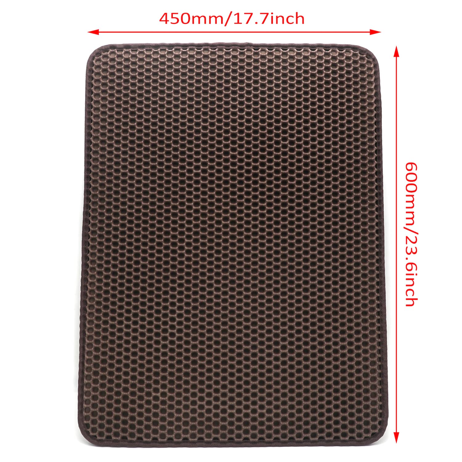 HTTMT- (23.6x18 inch) Pet Supplies Cats Litter & Housebreaking 60X45 Brown Cat litter Mat Double Layer Pad Trapper Folding Pad EVA Foam Rubber…