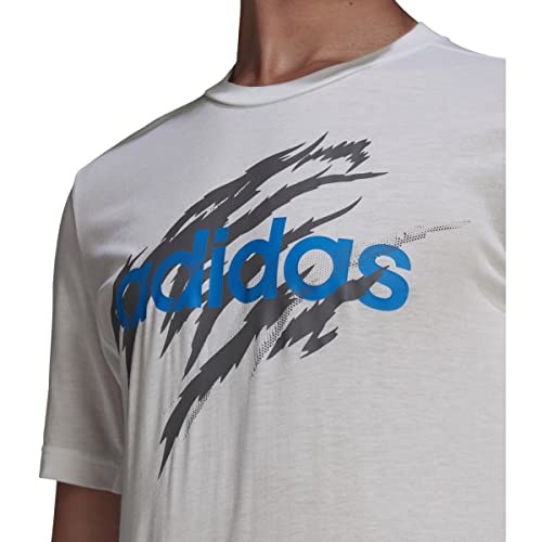 adidas Men's Feelstrg Graphic Tee, White, Large