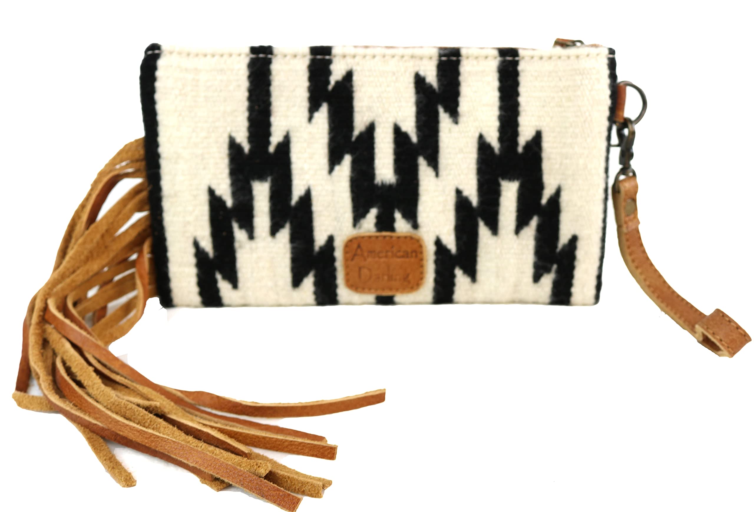 American Darling Aztec And Fringe Clutch In White ADBG344AS