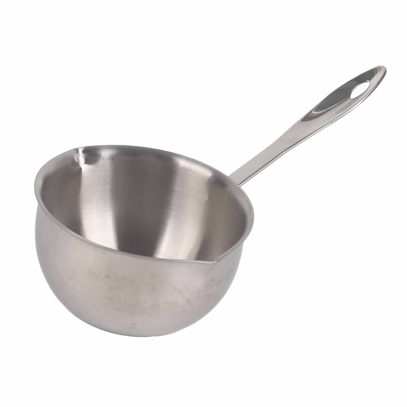 Stainless Steel Mini Butter Warmer Pot, Milk Warmer Pot, Small Saucepan Pot with Handle, Milk Pan Cookware for Induction Electric Gas Stoves (300ML)