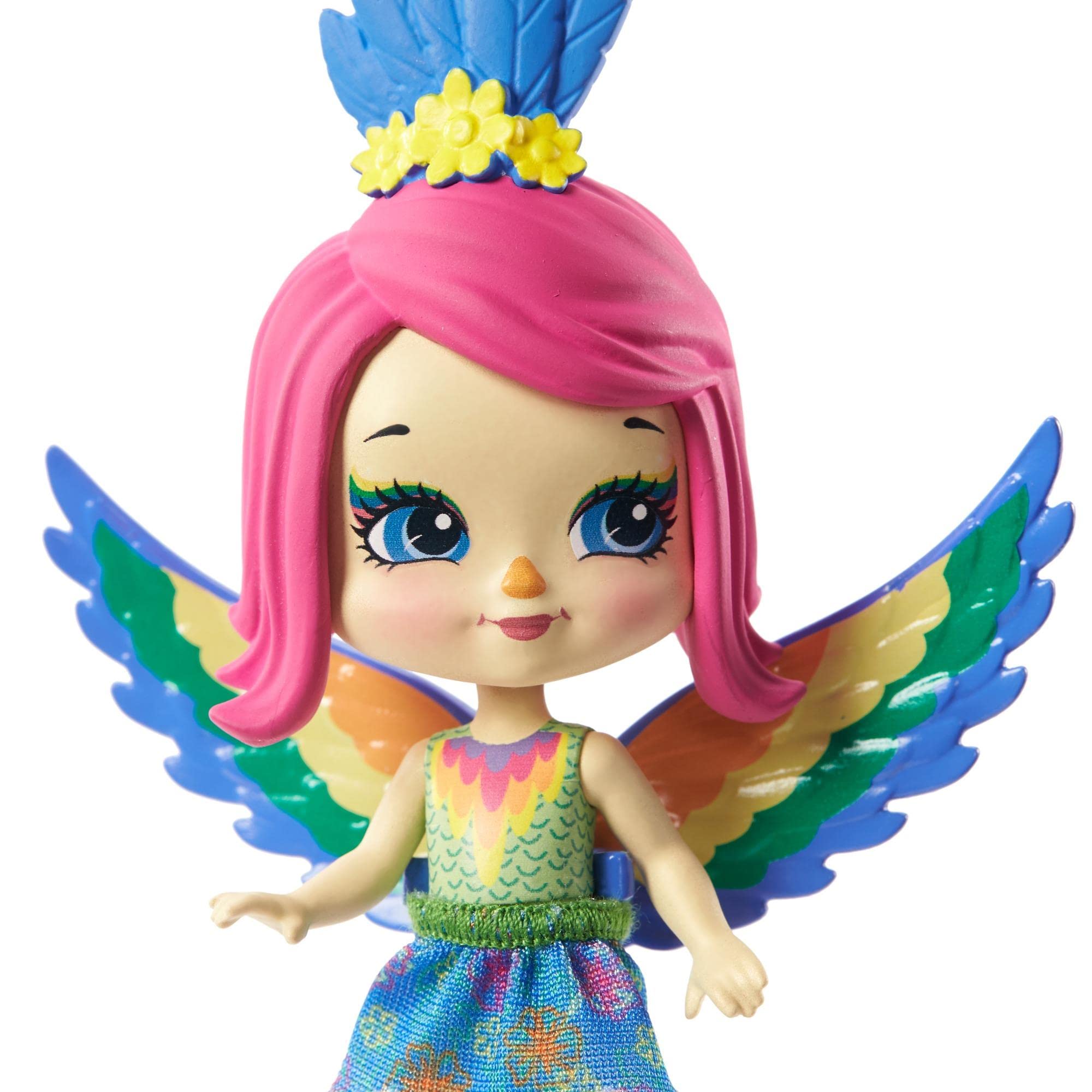 Enchantimals Secret Besties Tree Hut Playset with Small Doll House, Peeki Parrot Doll (3.5-inch), 5 Nesting Animal Figures & Accessory, Junglwood Toy Collection