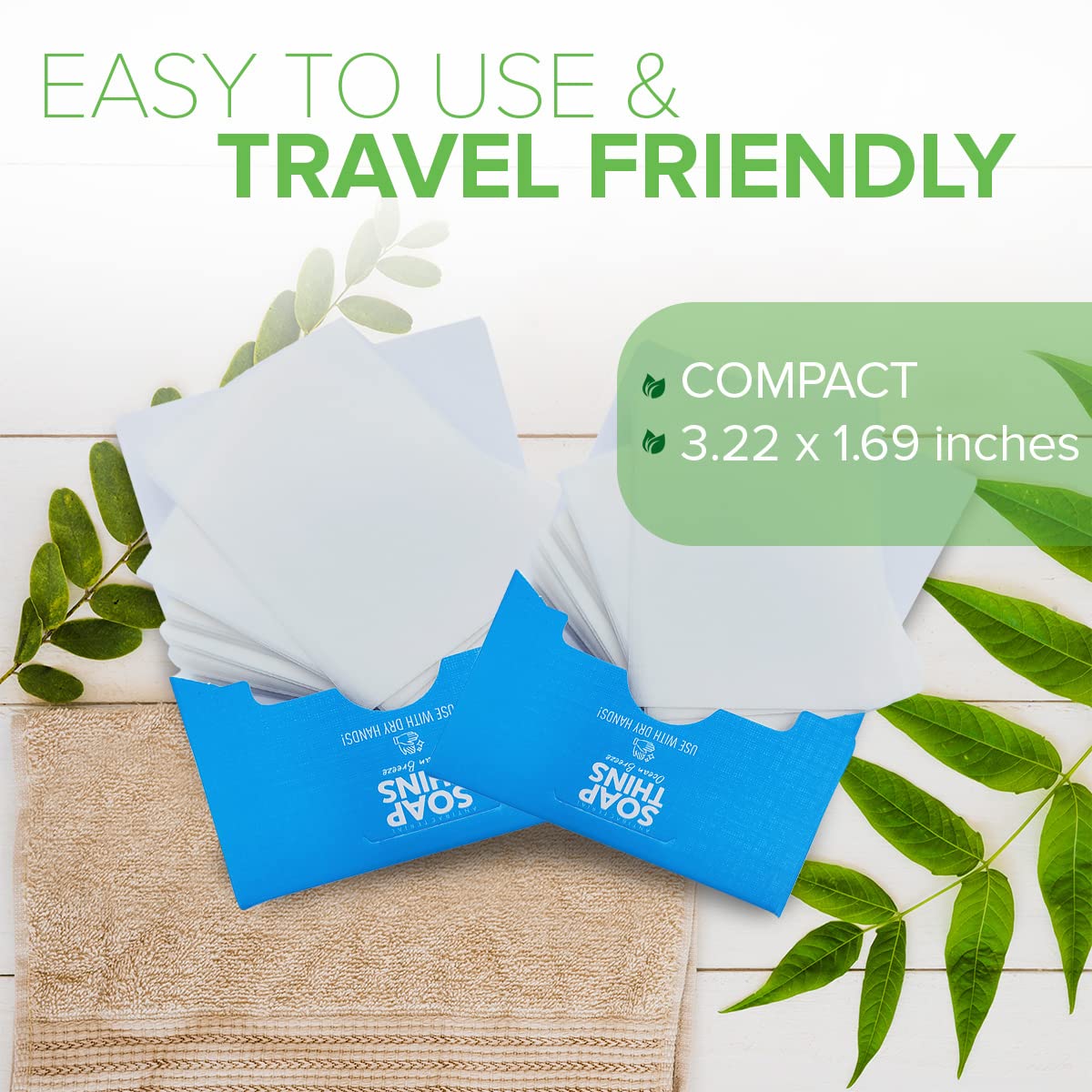 BAMBOEARTH Antibacterial Paper Soap Sheets Strips For Hand Washing - 3 Packs Portable Disinfecting Pocket Travel Soap Sheet Dissolvable & Disposable Camping Mini Size Dry SoapSheets For laundry Hands (Variety Pack Of 3)