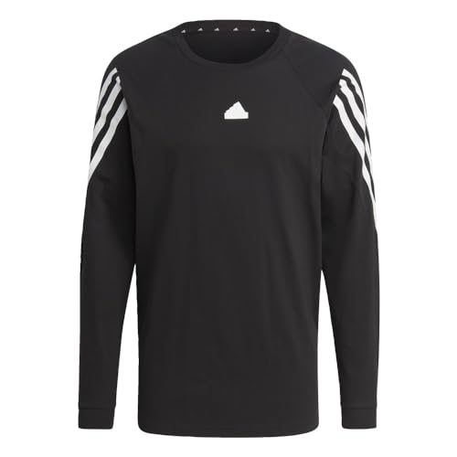 adidas Men's Future Icon 3-Stripes Long-Sleeve, Black, XX-Large