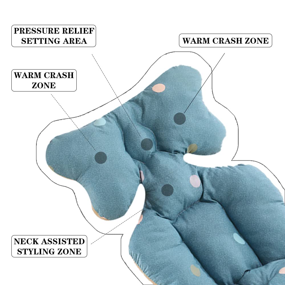 Baby Seat Pad Liner for Stroller–Soft and Breathable,3D Air Mesh Cotton Universal Baby Stroller Cushion. Infant Reversible Cotton Newborn Cushion pad.