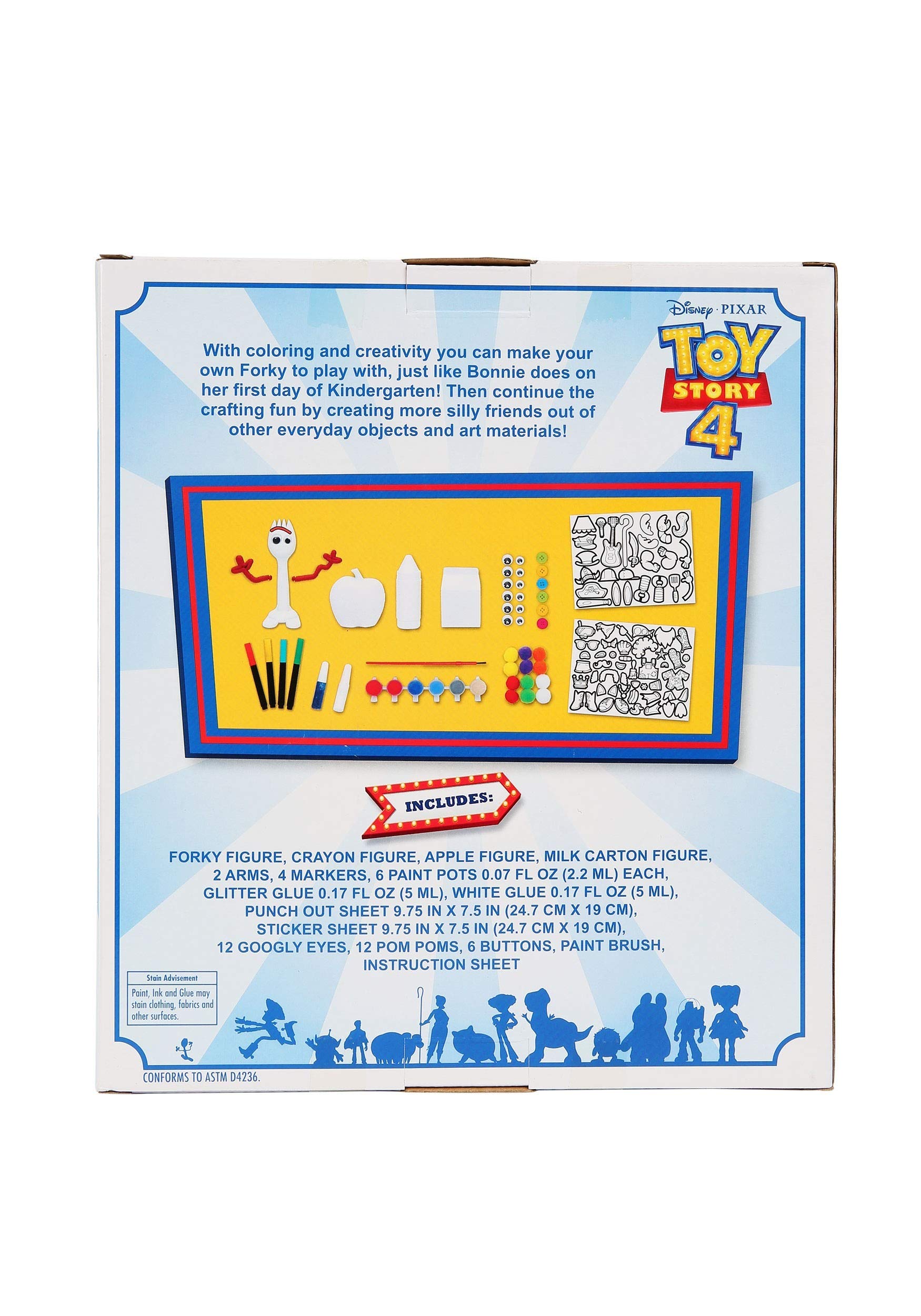 Disney/Pixar Toy Story 4 Make Your Own Forky and Friends, Creative Art Toy Activity, Gift for 5 to 7 Year Olds