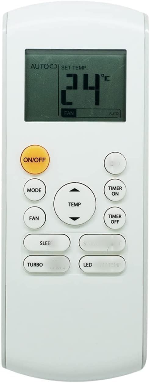 General Replacement Remote Control Fit for RG57A7/BGEF RG57A6/BGEFU1 CR166-RG57A6EU-6 RG57D/BGE RG57B/BGE RG57B2/BGE RG57/BGE RG57A/BGE for Midea MrCool Pioneer Air Conditioner