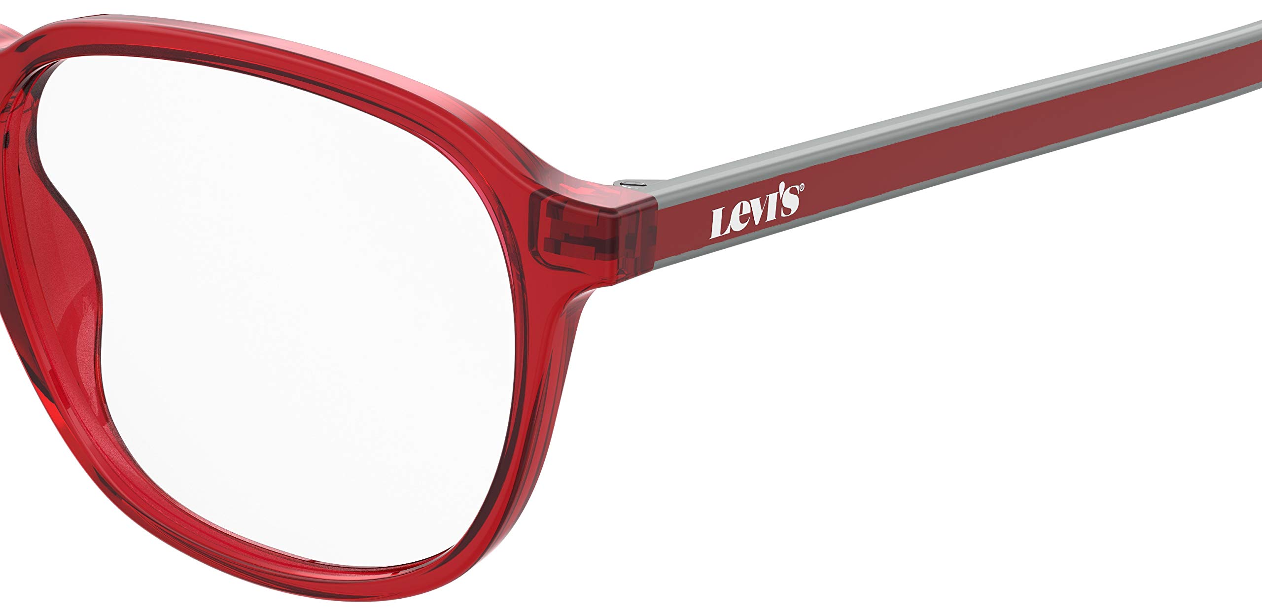 Levi's Women's LV 1024 Round Prescription Eyeglass Frames, Blue/Demo Lens, 50mm, 20mm