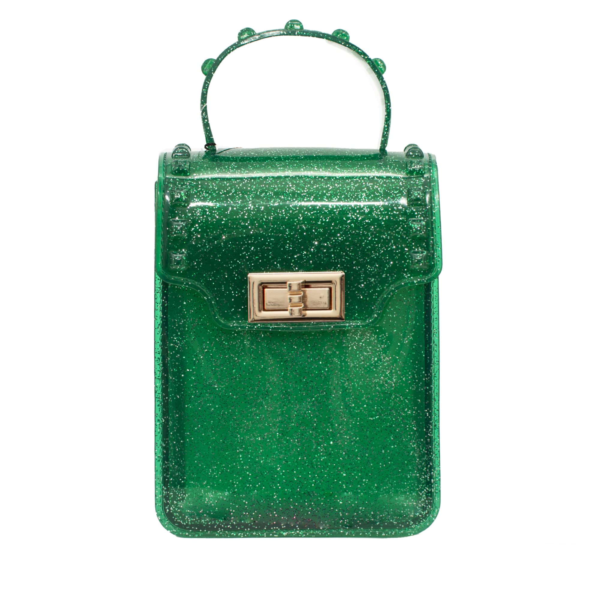 Olivia And Kate Women’s Shoulder Bag Small Emerald Jelly Purse Crossbody With Chain