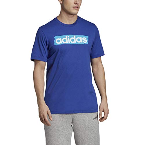 adidas Men's Linear Brush Active Blue Small