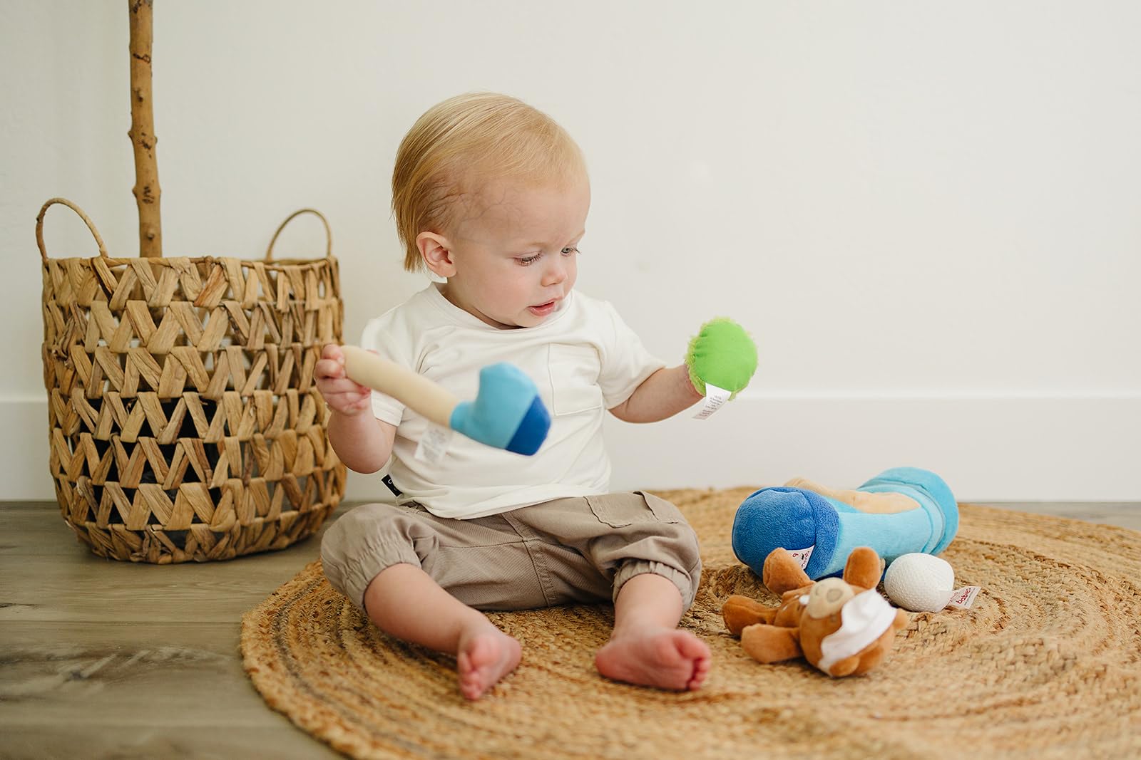 Genius Baby - 9" The Original Baby Golf Bag with Teddy Bear, Blue Bag Embroidered with 'My 1st Golf Bag', Lightweight, Perfect Size Golf Toy for Small Hands, Unique for Golf Baby