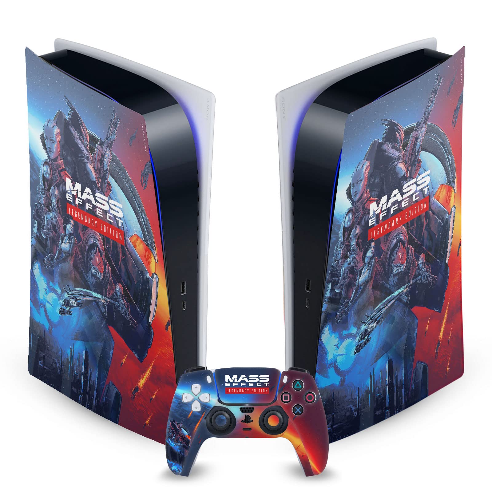 Head Case Designs Officially Licensed EA Bioware Mass Effect Key Art Legendary Graphics Vinyl Faceplate Gaming Skin Decal Compatible With Sony PlayStation 5 PS5 Digital Console & DualSense Controller