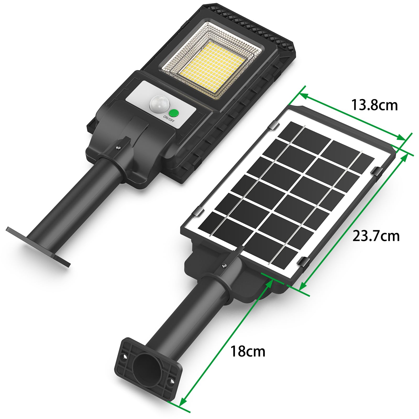 Engrepo Solar Lights Outdoor, 1000LM 156 LEDs Solar Powered Motion Sensor Light, Security Waterproof Solar Flood Light for Yard, Fence, Garden, Patio, Front Door, Shed, Deck, Path. 2 Pack