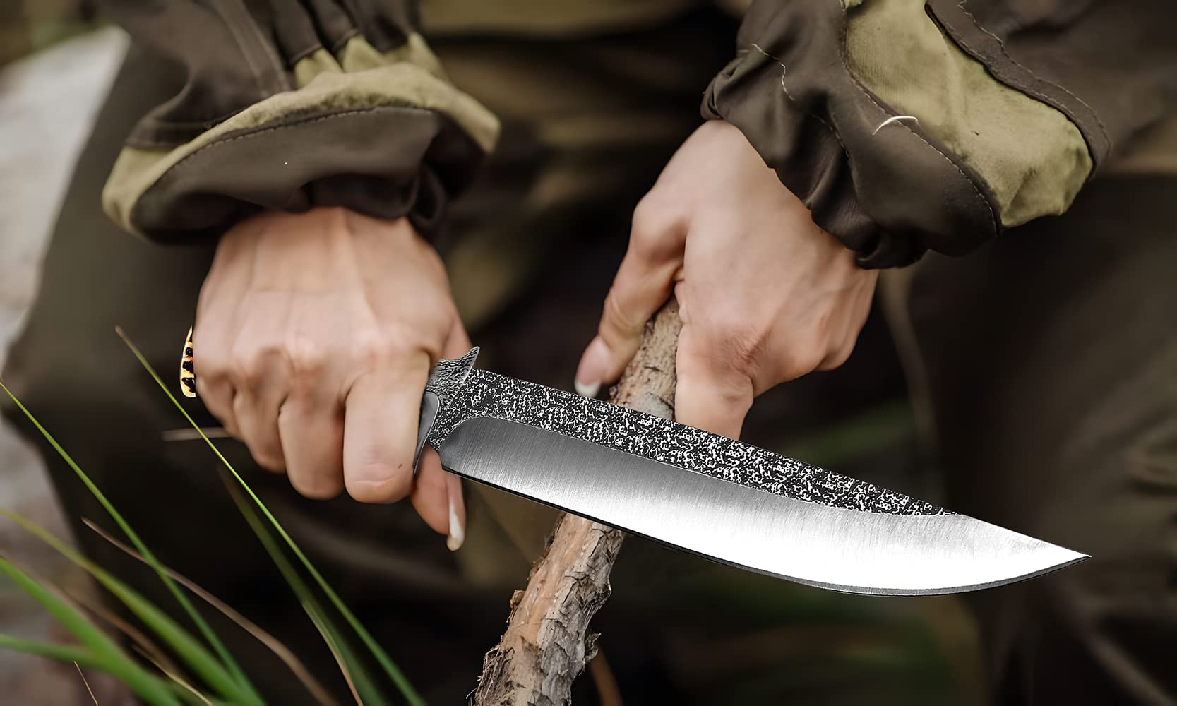 AULAKNIV Sturdy 12 inch Fixed Blade full tang knife Tactical Hunting Knives Knife Outdoor Essential Camping Survival Knifes