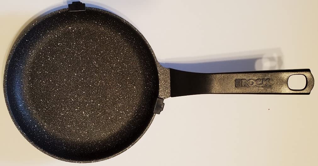 Heritage The Rock Egg Frying Pan, Aluminum Body, Dishwasher & Oven Safe, Black, 18cm