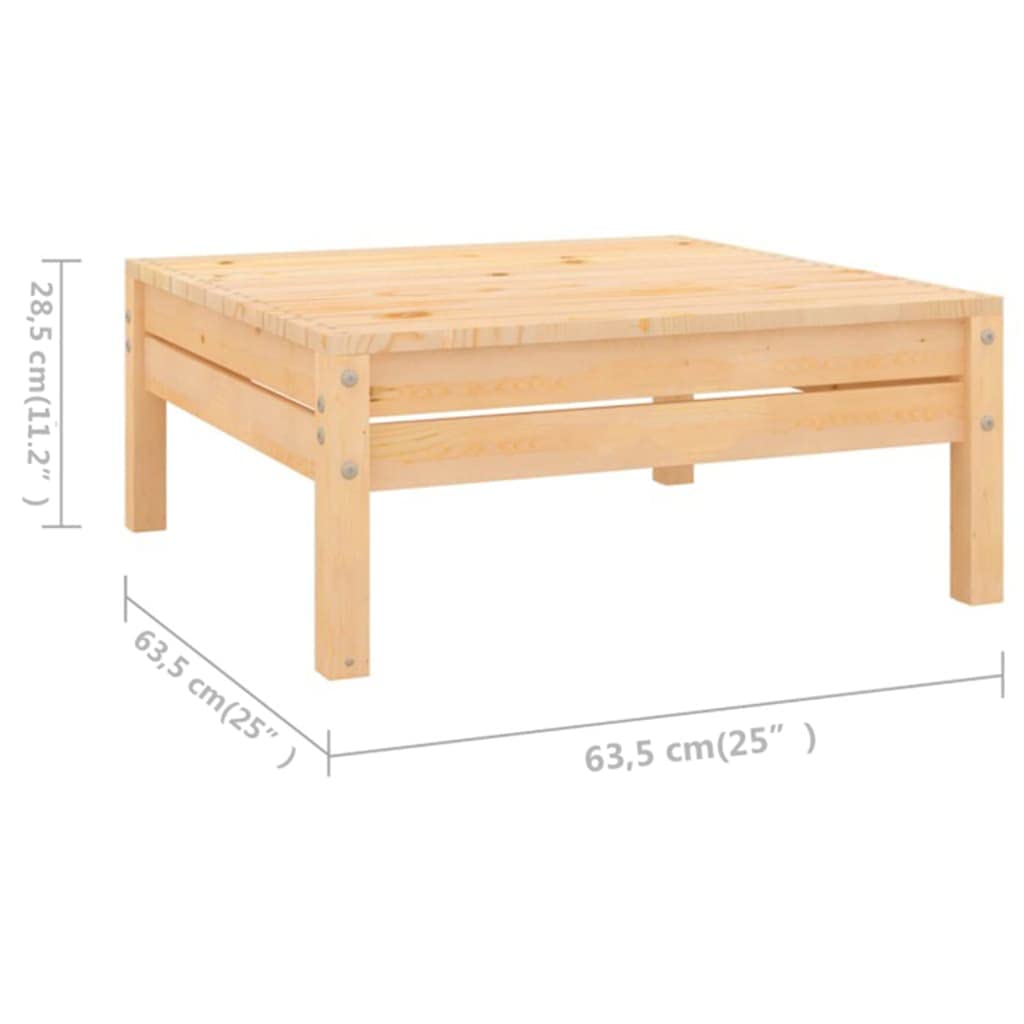 vidaXL 5-Piece Patio Lounge Set in Solid Pinewood- Rustic Pallet-Design Outdoor Furniture with Corner Sofa, Middle Sofas, Footstools/Tables- Easy Assembly- Lounge Set for Patio/Garden/Living Room