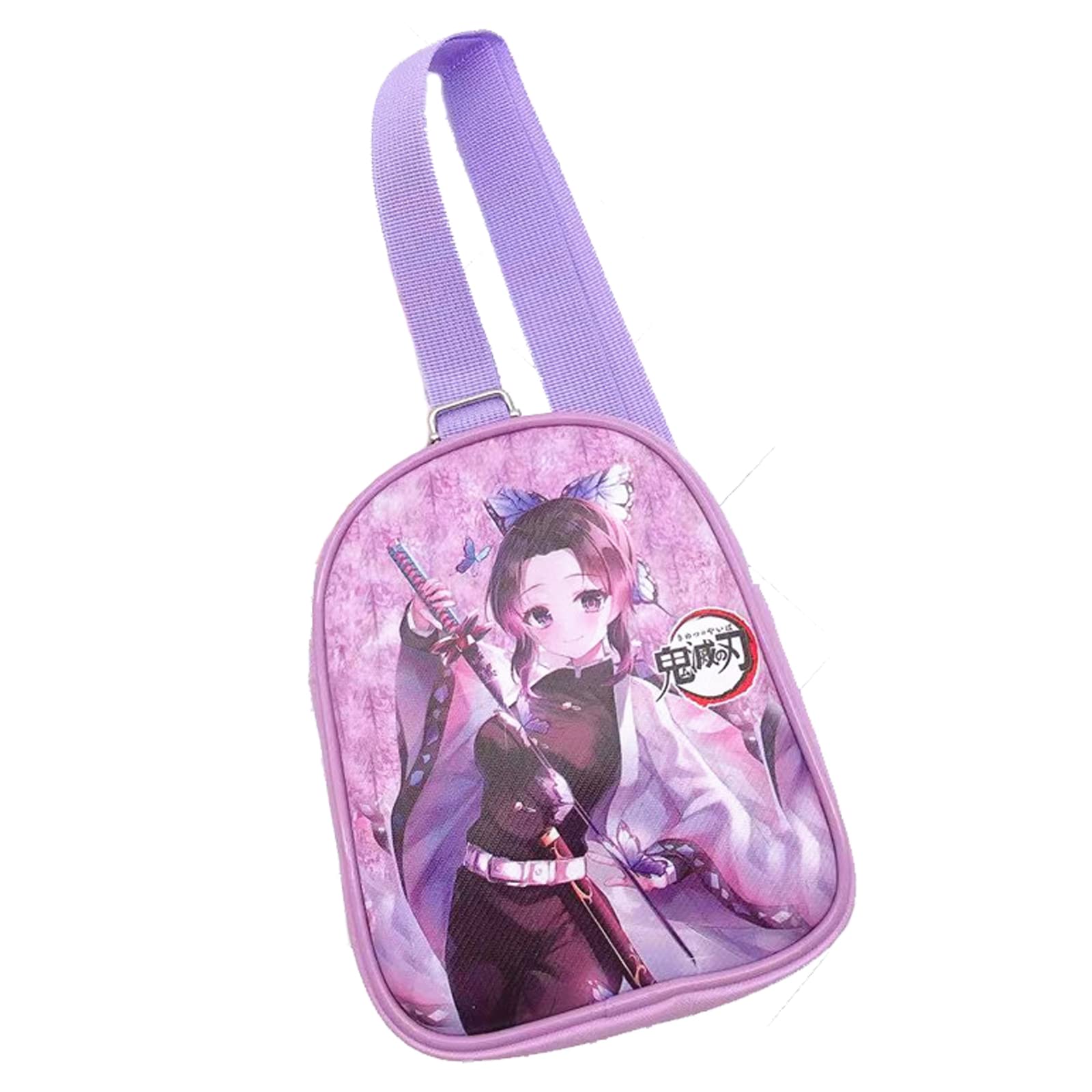Demon Slayer Shoulder Bags,Kochou Shinobu Bag PU Leather Purse Demon Slayer Messenger Bags Gift for Women and Friends