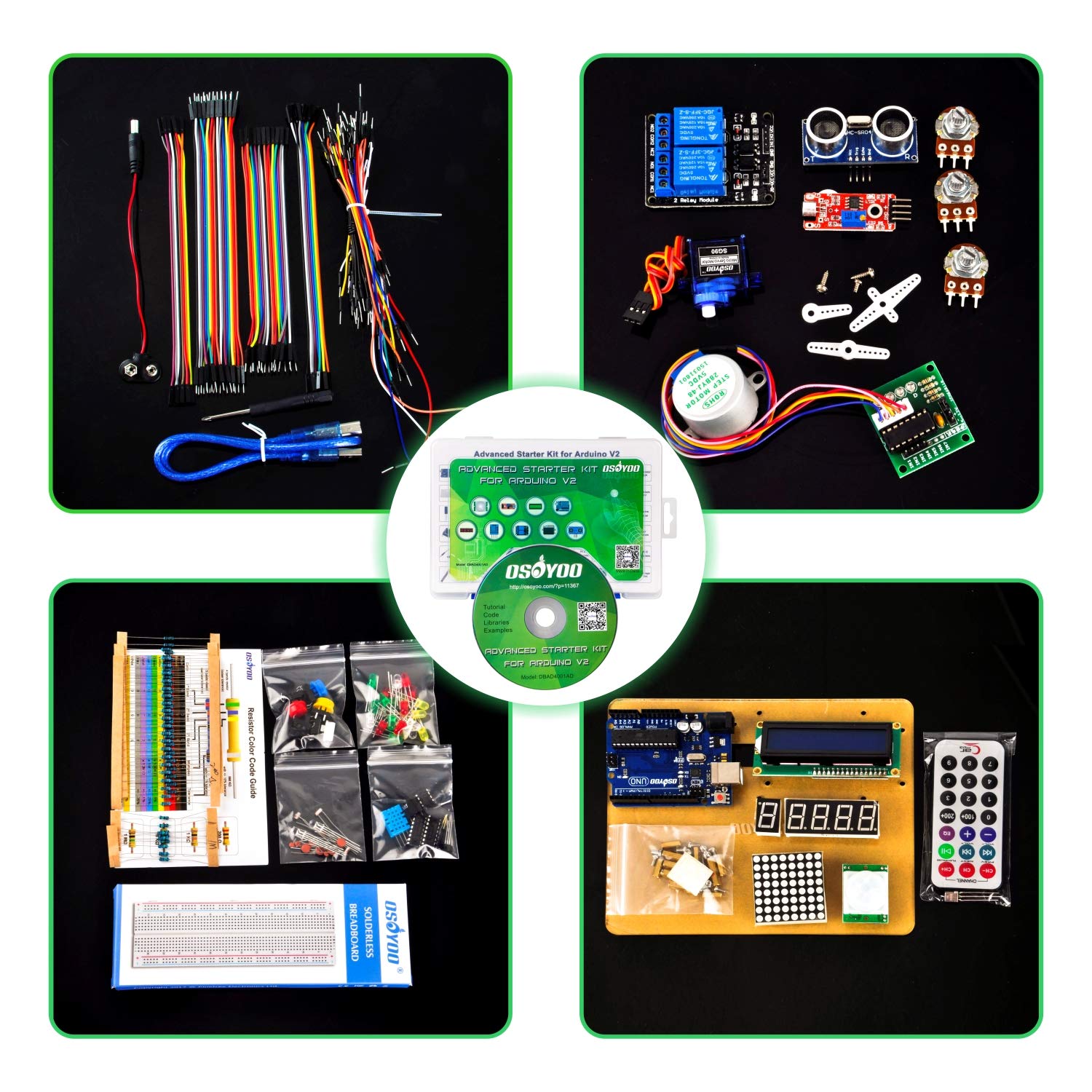 OSOYOO 39 in 1 Starter Kit for Arduino beginners Universial Sensor Modules Advanced Kit