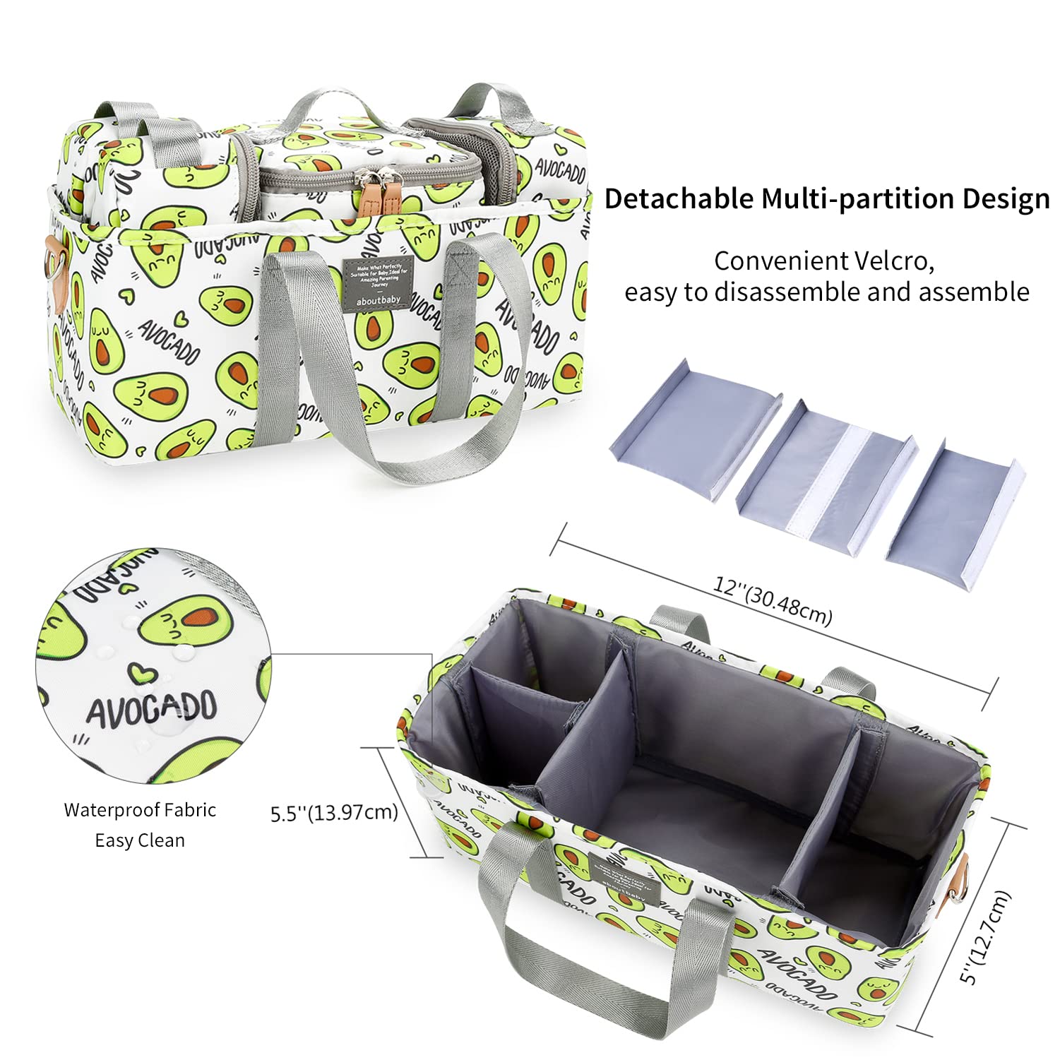 Baby Stroller Organizer Bag, Universal Stroller Caddy Organizer Large Space Multiple Pockets Stroller Bag Organizers with Insulated Pocket for Bottle, Diaper, Baby Items - Fit Most Strollers