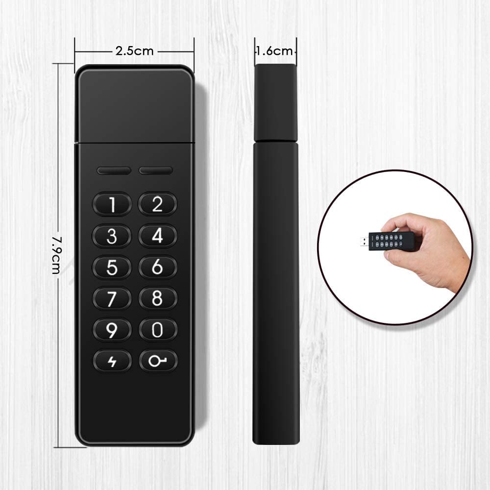 lepin 16GB Flash Drive Password Protected Hardware Encrypted USB Flash Drive Secure USB Drive Secret with Keypad U Disk Flash for Personal Data Security