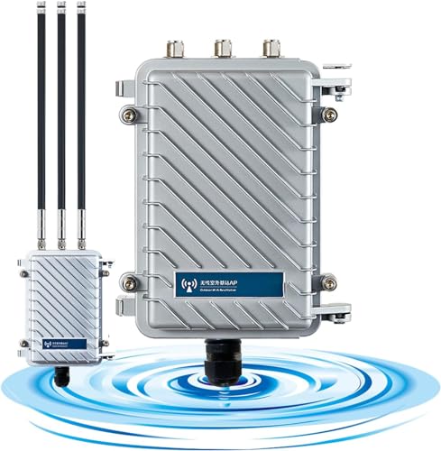 KuWFi Outdoor Wireless WiFi Access Point 11AC 750Mbps Dual-Band 2.4G/5.8G Antennas Waterproof Base Station AP Support Wireless AP/WiFi Repeater
