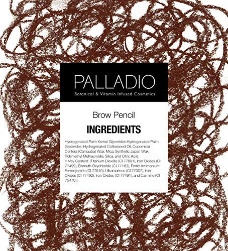 Palladio Beauty Brow Definer Pencil, Black Brown, Ultra Precise Twist-Up Eye Brow Pencil with Long-Staying Power, Spooley Brush Blends Color for Natural Finish, No Eyebrow Pencil Sharpener Required