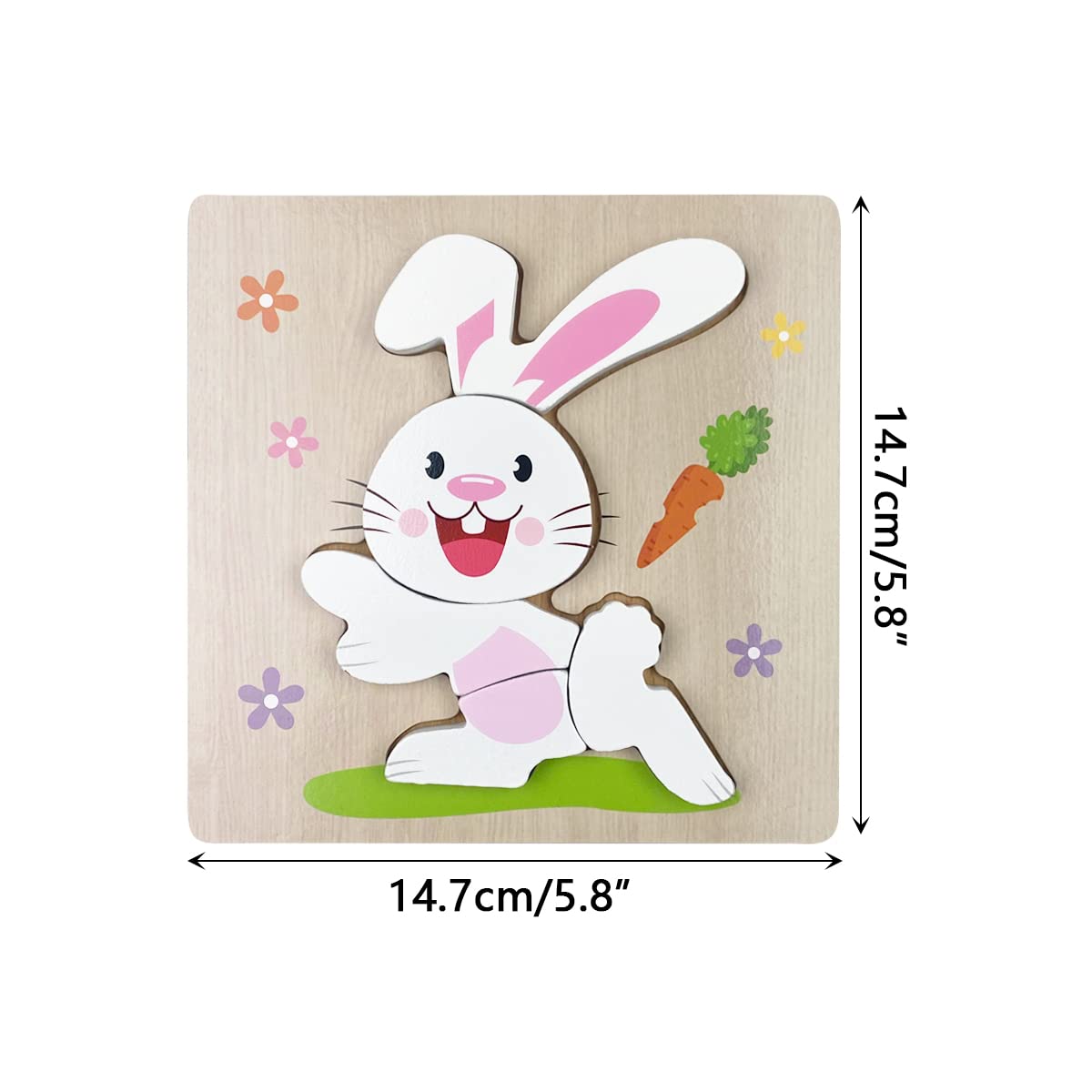 Anditoy 4 Pack Easter Wooden Puzzles for Kids Toddlers Easter Toys Easter Basket Stuffers Gifts Party Favors
