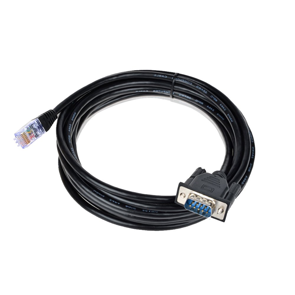 LFHUKEJI RJ45 to RS232, DB9 9-Pin Serial Port Male to RJ45 Female Cat5 Ethernet LAN Console 3.3Ft