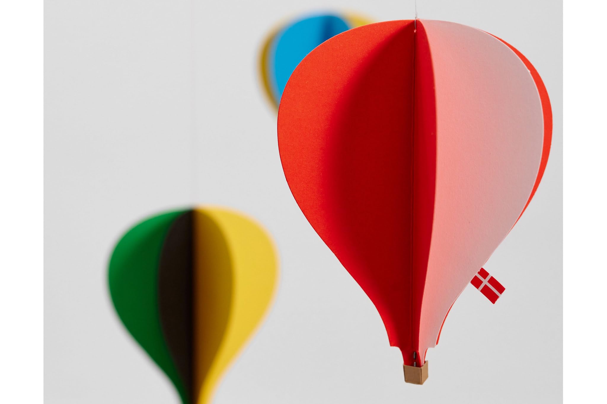 Flensted Mobiles 5 Balloon Hanging Nursery Mobile - 26 Inches - High Quality Cardboard