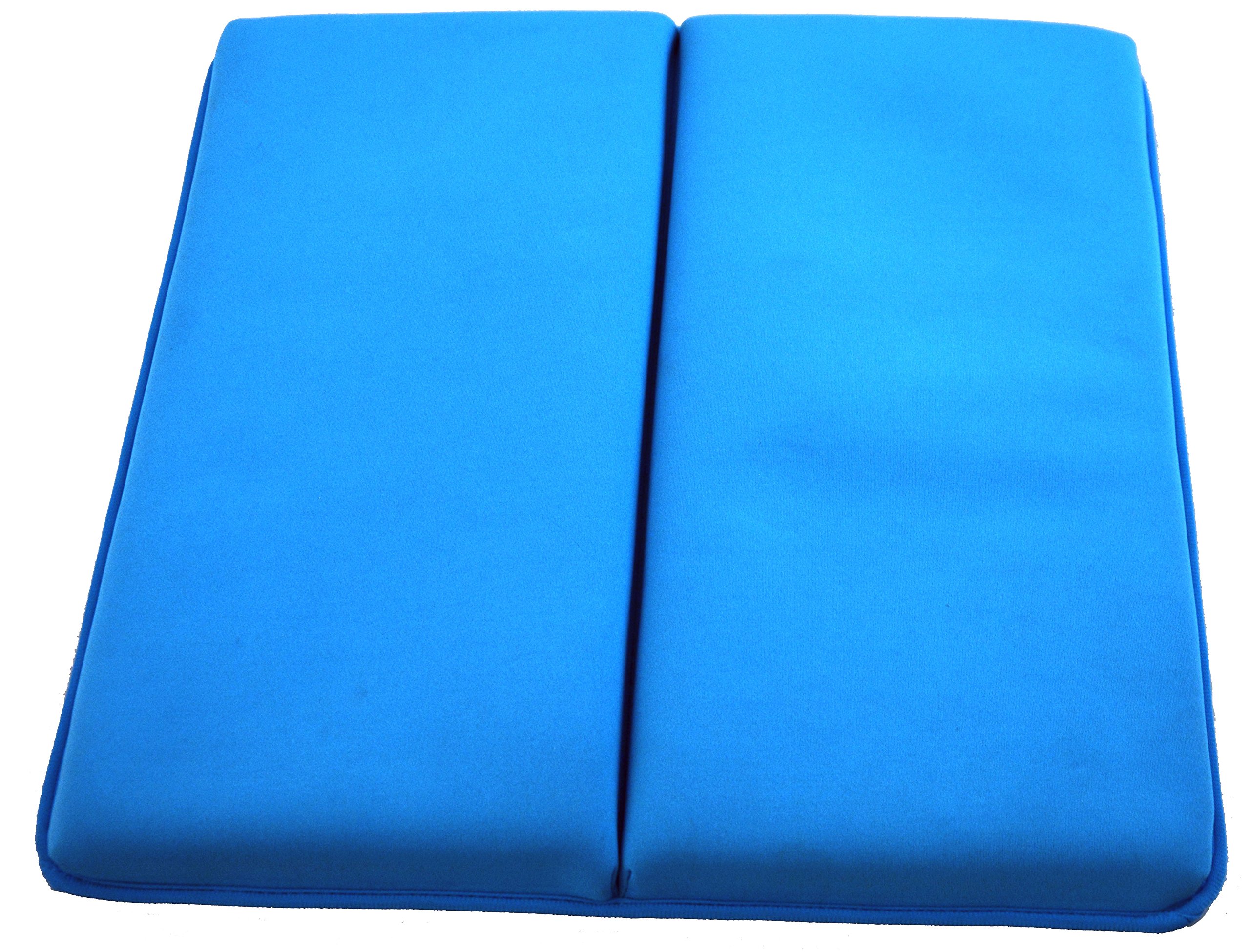 Life Upgrade Bath Kneeler in Blue - Padded Knee and Elbow Baby Bath Tub Cushion Mat with Pockets