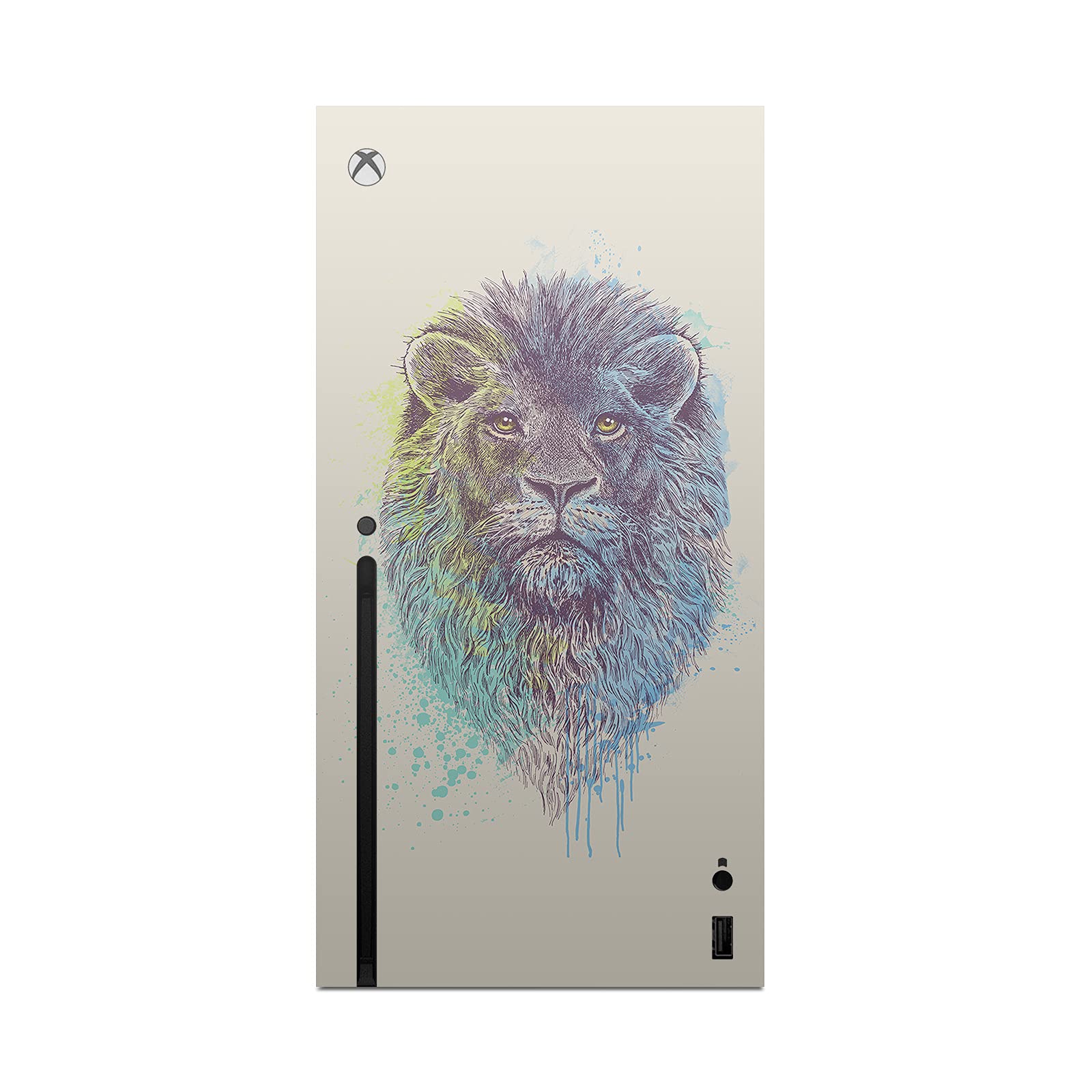 Head Case Designs Officially Licensed Rachel Caldwell Lion Art Mix Vinyl Sticker Gaming Skin Decal Cover Compatible With Xbox Series X Console and Controller Bundle