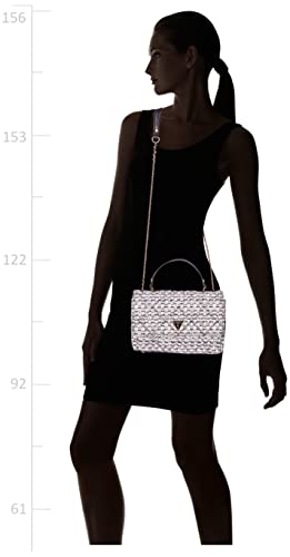 GUESS Cessily Convertible Crossbody Flap Black/White One Size